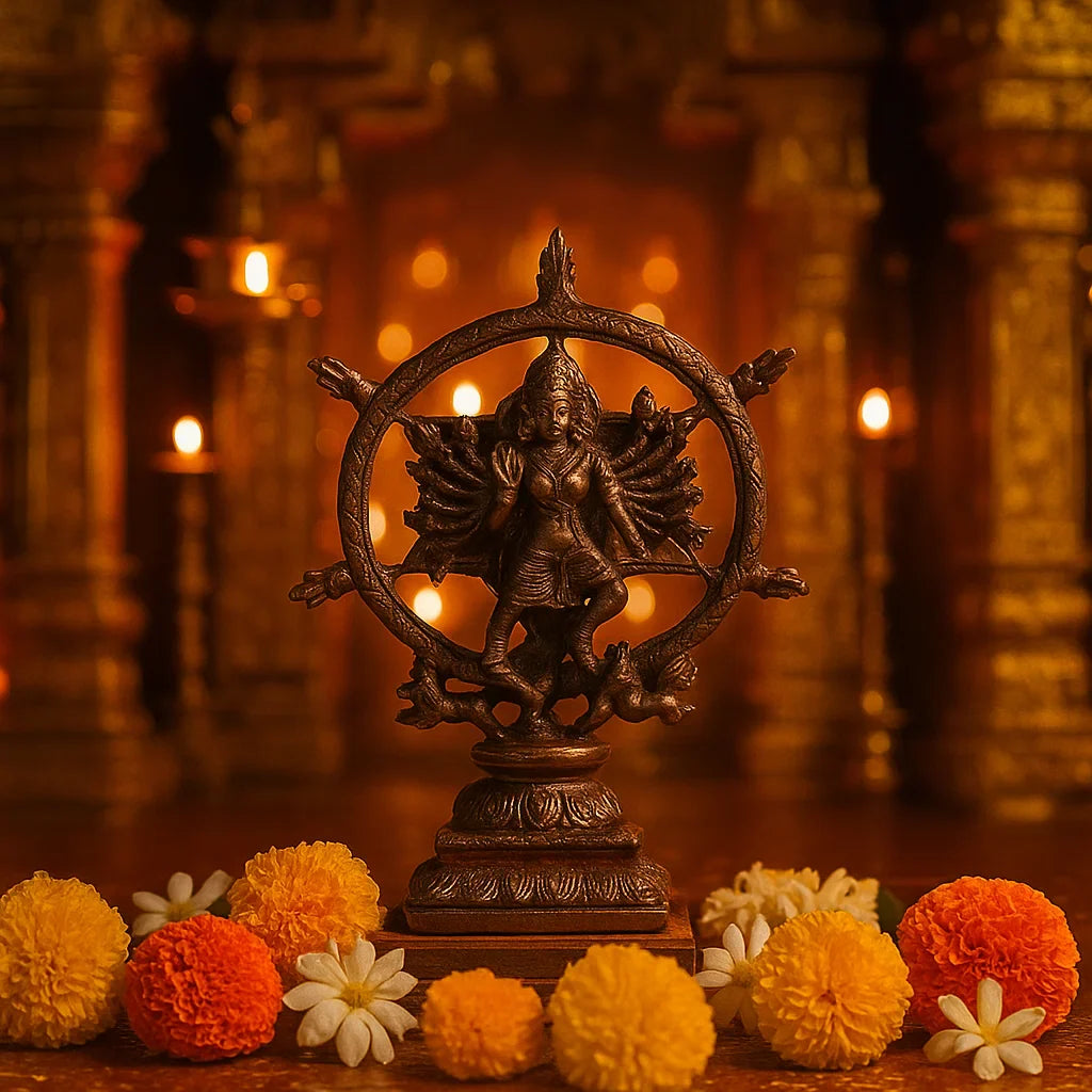 Sudarshan Chakra | Brass Lord Vishnu Disc for Puja & Décor – Bhimonee Decor