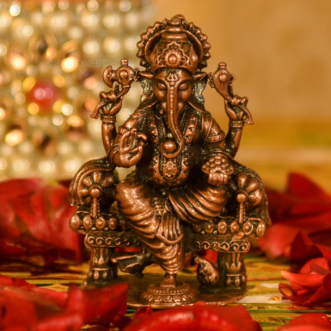 Hindu God Copper Idols Pooja Items India | Bhimonee Decor